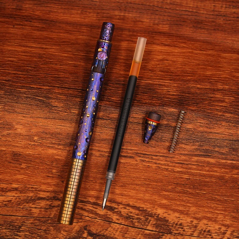Titanium Practical Ballpoint Pen Signature Pen EDC Pocket Office Metal ...