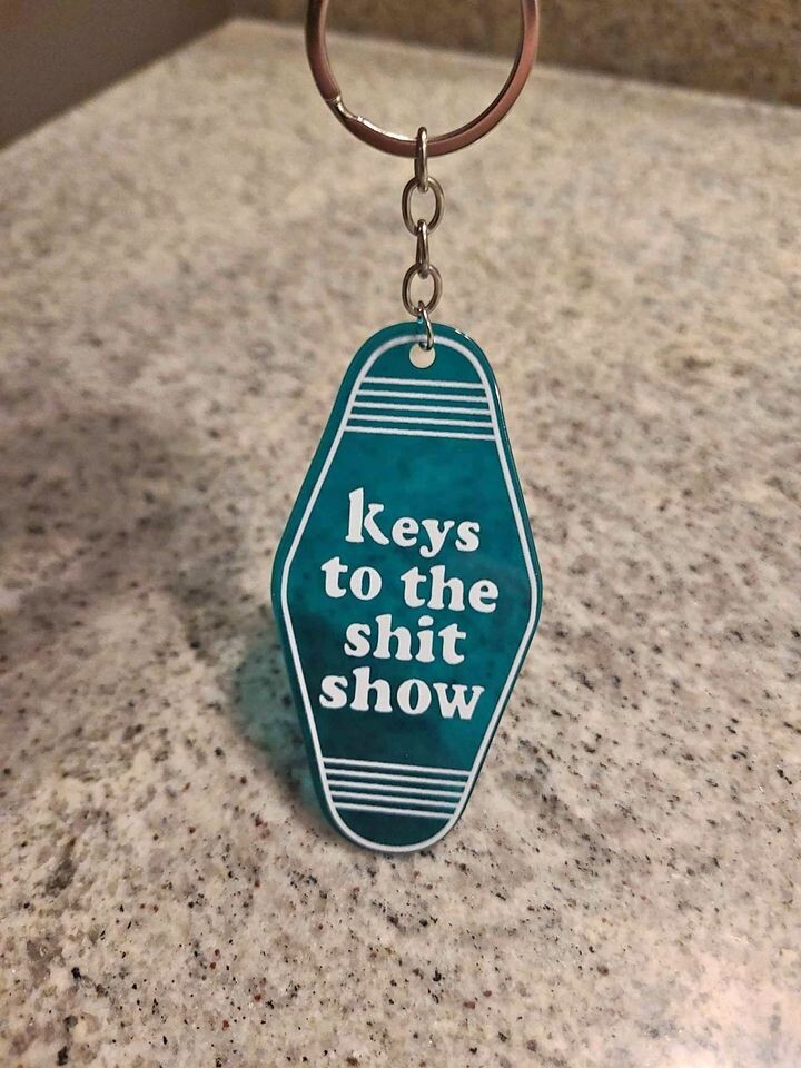 Funny "Keys to the sh*t show" Green Hotel Keychain Key Tag LOT OF 3 ...