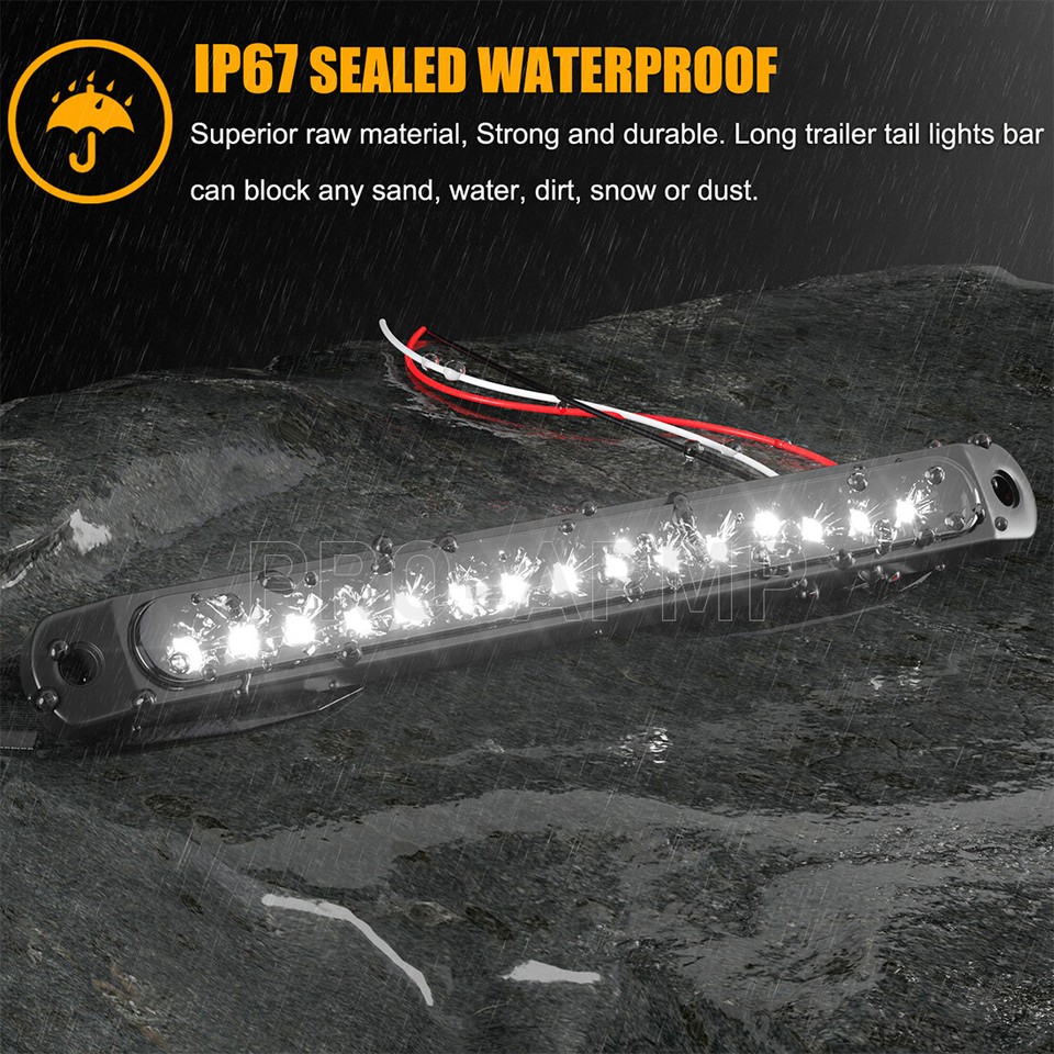 2x LED Reverse Light Bar White Truck Trailer 10"Super Bright Backup ...