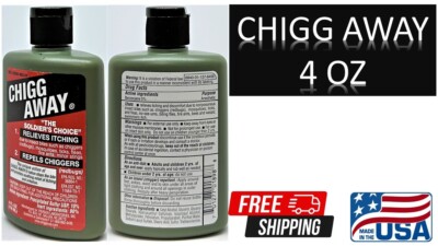 CHIGG-AWAY LOTION 4OZ RELIEVES ITCHING, REPELS CHIGGERS MOSQUITOES ...