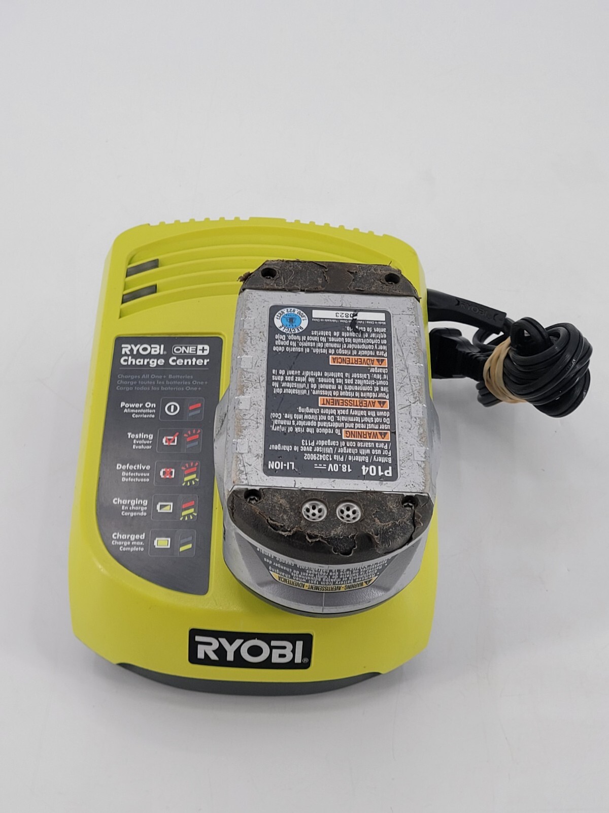 Ryobi One + Battery Charger 18 Volt P113 Working w/ P104 Lithium Ion ...