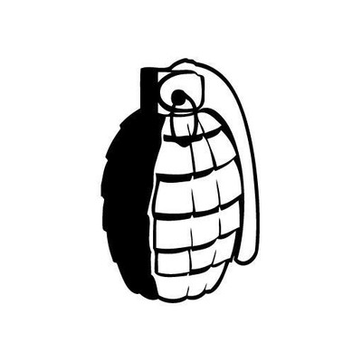 Grenade In Hand - Vinyl Decal Sticker for Wall, Car, iPhone, iPad ...