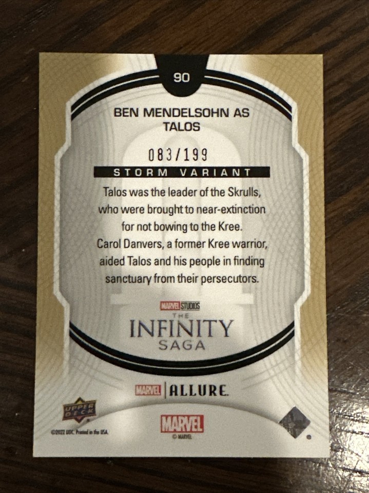 2022 Upper Deck Marvel Allure Idris Ben Mendelsohn Variant /199 Talos ...