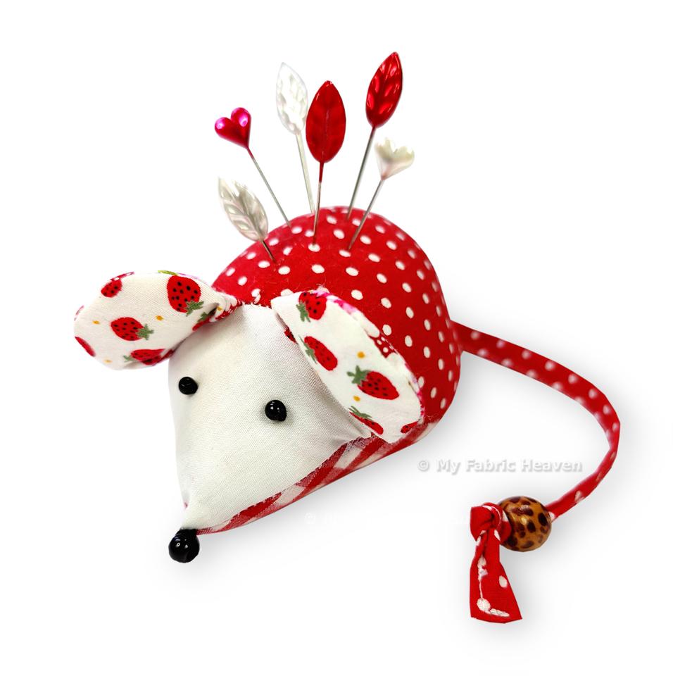 Mouse Pincushion EASY Cute Sewing PATTERN Photo-Tutorial by My Fabric ...