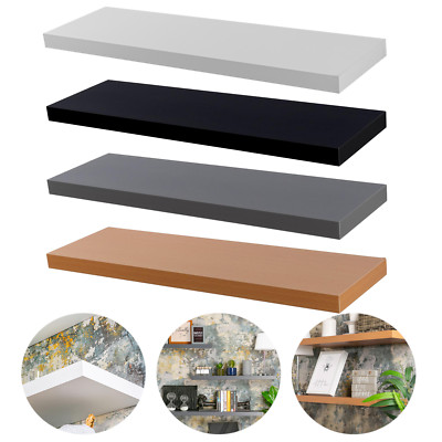 Modern Floating Shelf Wall Mounted Bookshelf Ledge Storage Display Unit ...