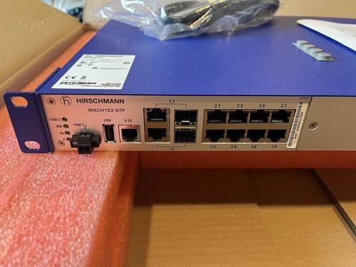 NEW HIRSCHMANN MACH102-8TP 8 Ports Industrial Switch w/Rack Ears | eBay