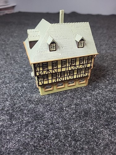 Kibri N Scale German European 3Story + Atic Framed Corner house | eBay