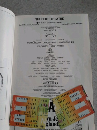 Annie Playbill Shubert Theatre Boston March 1982 Kristi Coombs Reid ...