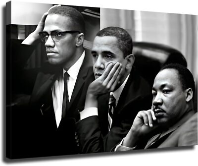 EsaSam Barack Obama Martin Luther King Jr and Malcolm Print Poster ...