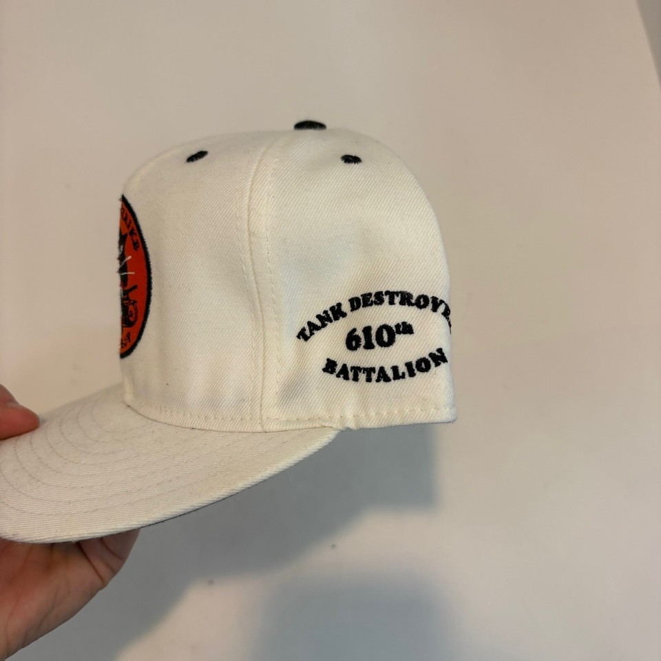 Vintage Tank Destroyer Panther Hellcat Hat White Snapback 610th ...