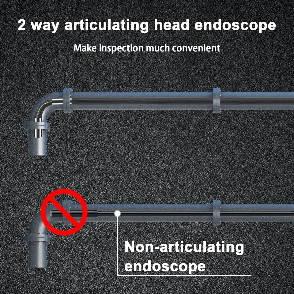 wifi Articulating Borescope Endoscope 2-Way Articulation Head ...