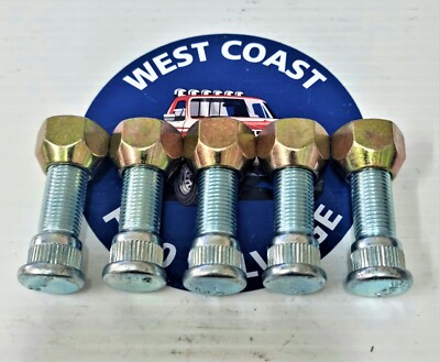 FORD F100 F150 REAR WHEEL STUDS + NUTS X 5 NEW 1/2 INCH NUT 9 INCH & 8. ...