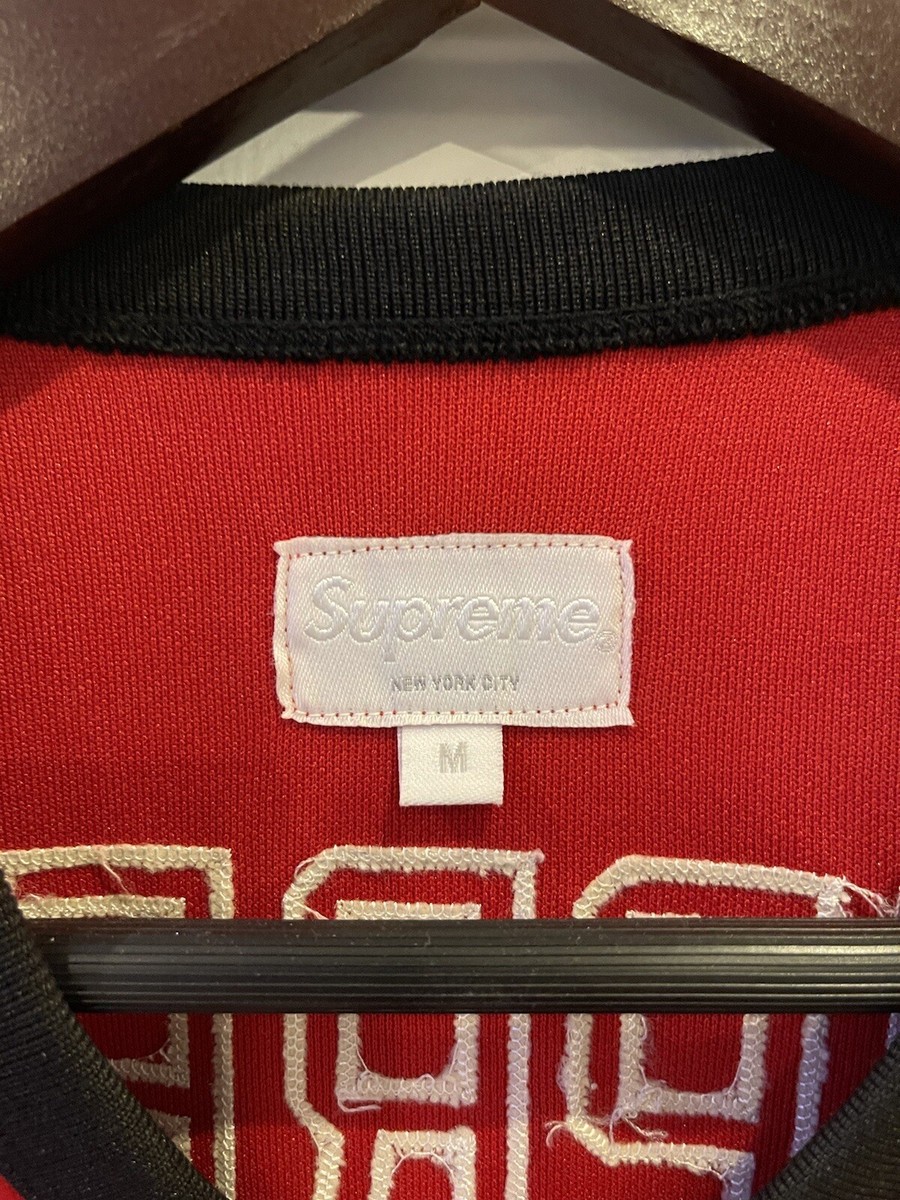 Rare! Supreme Fleur de Lis Hockey Jersey Size Large Red Rare! Supreme Fleur de Lis Hockey Jersey Size Large Red