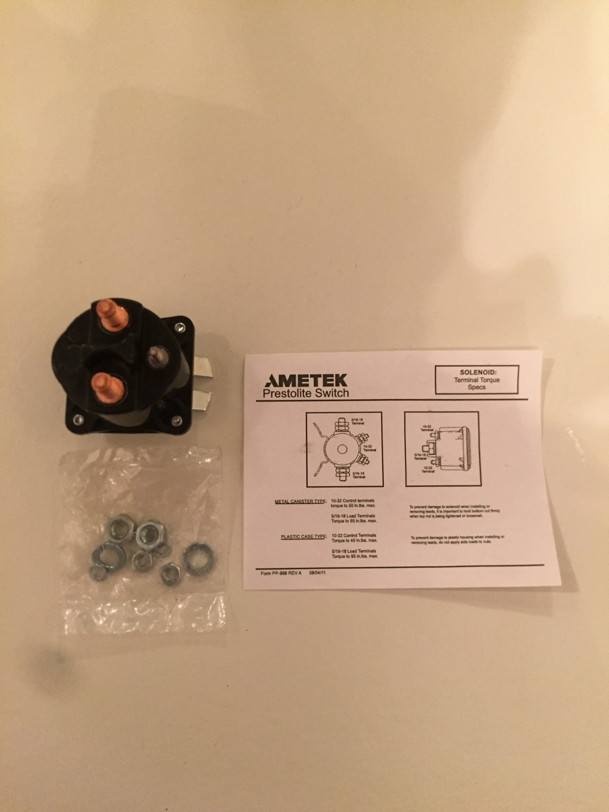 NEW OEM SOLENOID FOR PRESTOLITE, AMETEK 12V, 3 Terminals SAZ-4201BJ ...