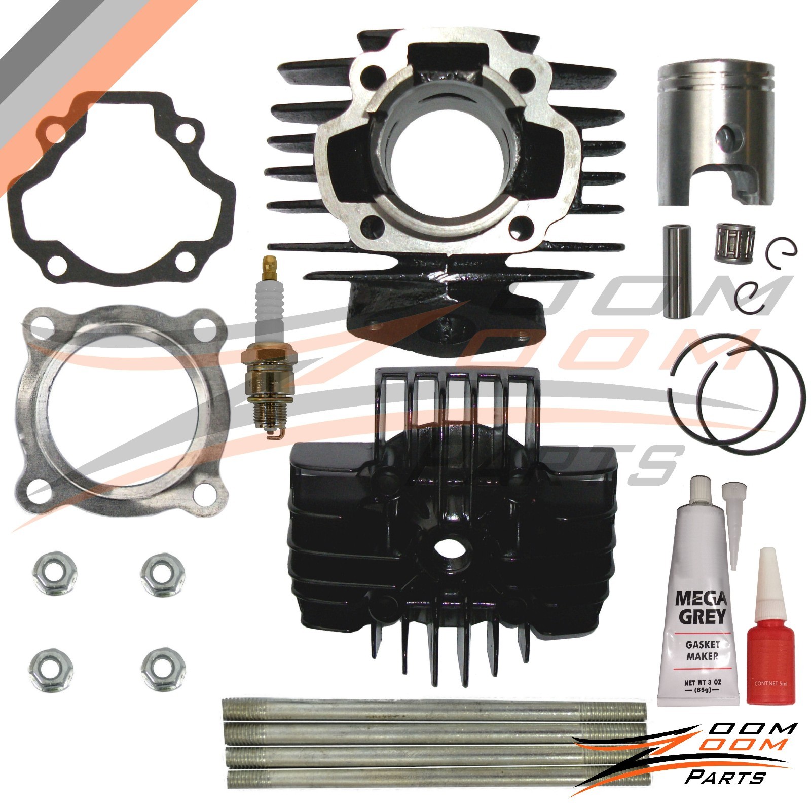 Yamaha PW 50 PW50 QT 50 QT50 Cylinder Piston Ring Head Gasket Set Kit ...