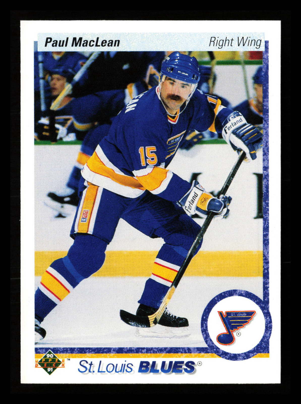 Paul MacLean 1990-91 Upper Deck Hockey NHL #330a St. Louis Blues | eBay