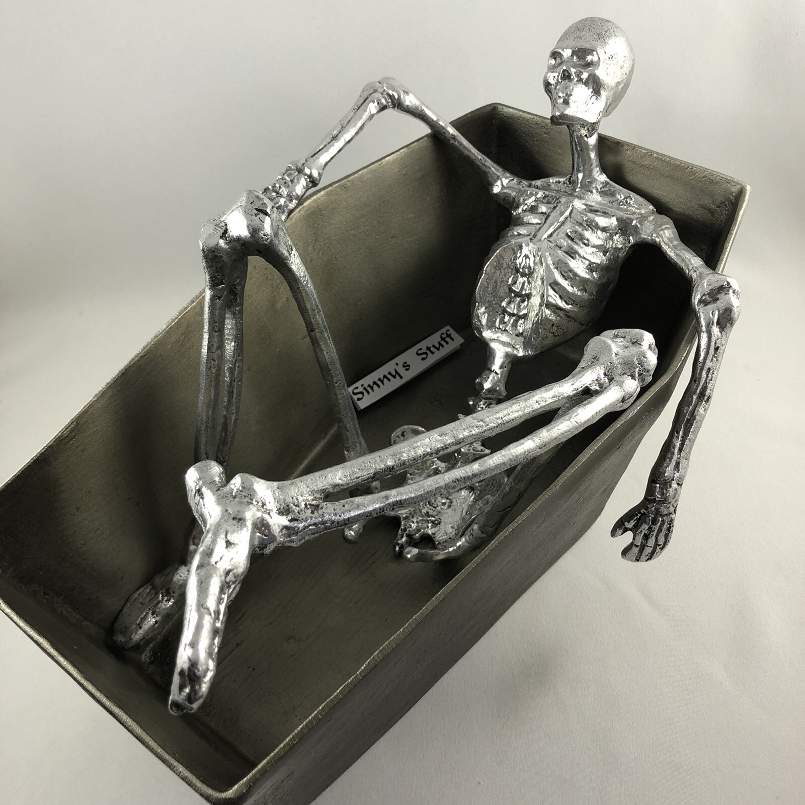 Pottery Barn Skeleton Coffin Party Bucket Tub Beverage Cooler Halloween ...