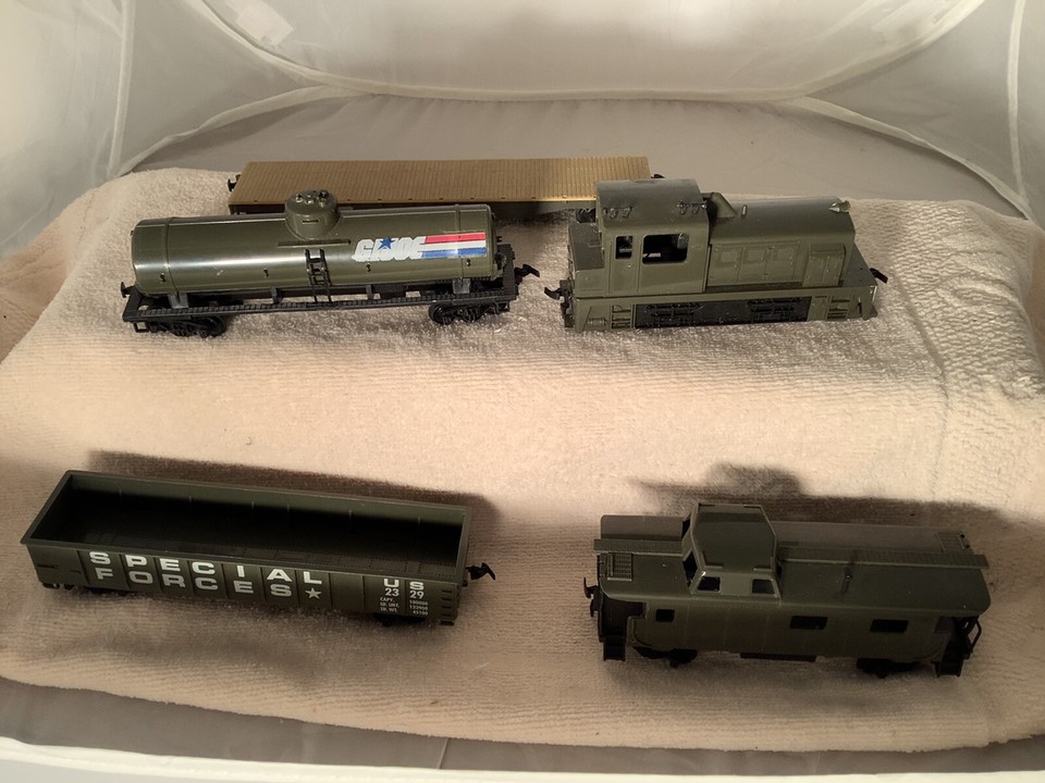 Tyco Gi Joe Train Ho Scale With Track Transformer 4 Rail Cars & Tested ...