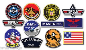 Top Gun Pete Mitchell MAVERICK Sticker Set - 12 Large PVC Stickers UV ...