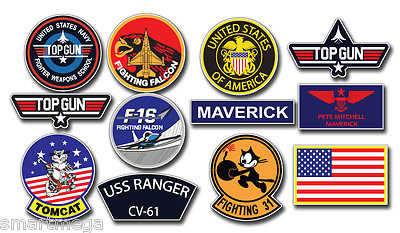 US Pilot P.Mitchell Sticker Set Aviation Action Movie Collection , UV ...