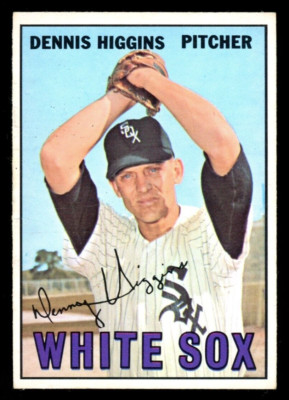 1967 TOPPS OPC O PEE CHEE BASEBALL #52 DENNIS HIGGINS NM CHICAGO WHITE ...