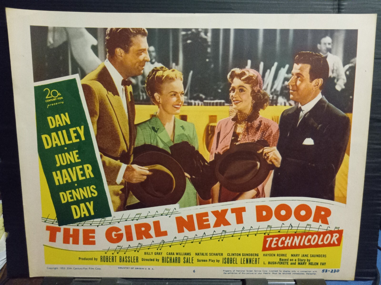 Lobby Card 1953 GIRL NEXT DOOR June Haver Dan Dailey Cara Williams ...