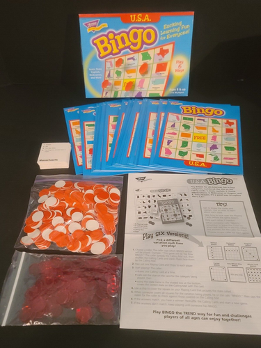 COMPLETE Trend U. S. A. Bingo Game 8-13 Year Homeschool Learning ...