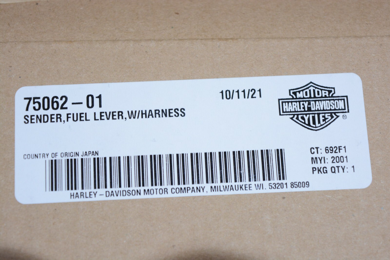 Fuel Guage Sending Unit Harley Davidson Softtail 75062 01 for sale ...