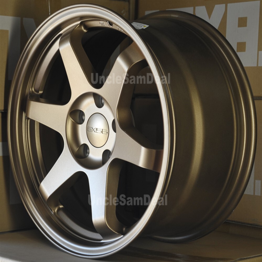 STAGGERED 17x8 17x9 5x114.3 +25 9SIX9 SIX-1 MATTE BRONZE TE 6 SPOKE ...