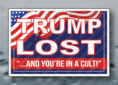 Funny Political Sticker TRUMP LOST Democrat Republican Biden Prank Gag ...