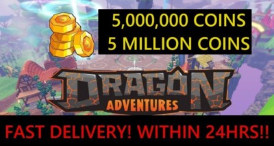 [FREE 500K] 5 Million Coins | Coins | Roblox | Dragon Adventures | eBay