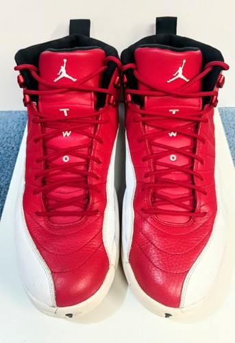 Authentic Jordan 12 Retro Red White High Top Sneakers Men Size 11.5 ...