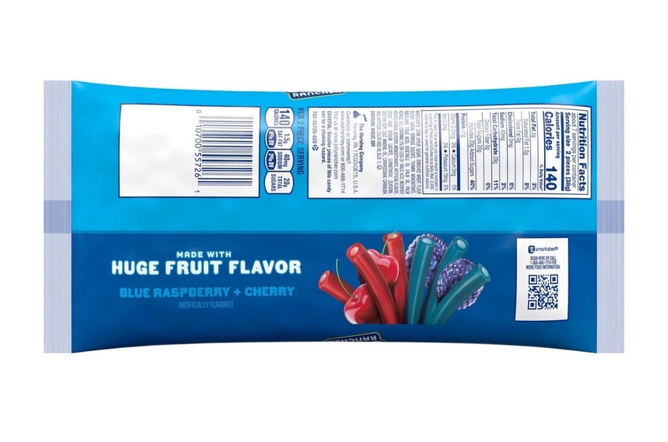 🟢 New Exclusive Jolly Rancher Blue Raspberry & Cherry Chewy Candy Ropes ...