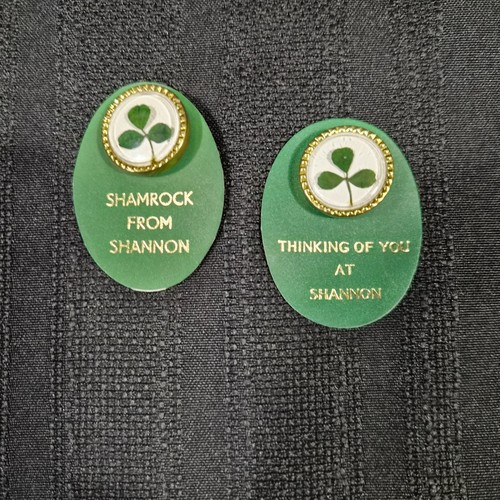 Vintage Real Dried Shamrock Lapel Stick Pin set of 2 | eBay
