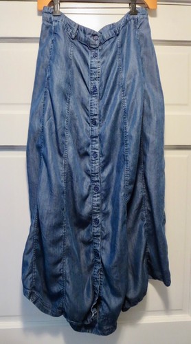 NORM THOMPSON Denim Jean Skirt Button Front Size 12 | eBay