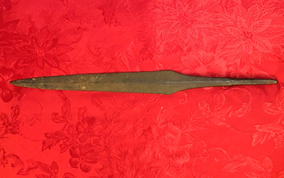 IMPRESSIVE MID 18TH CENTURY LONG SPONTOON HEAD FR AND INDIAN WAR TO REV ...
