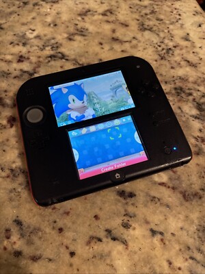 Nintendo 2DS Launch Edition Crimson Red Handheld System No Charger Only ...