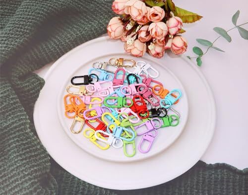 45PCS Small Metal Lobster Claw Clasps Lanyard Clips Swivel 32mm Mixed ...