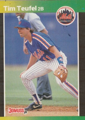 FREE SHIPPING-MINT-1989 Donruss New York Mets #507 Tim Teufel PLUS ...