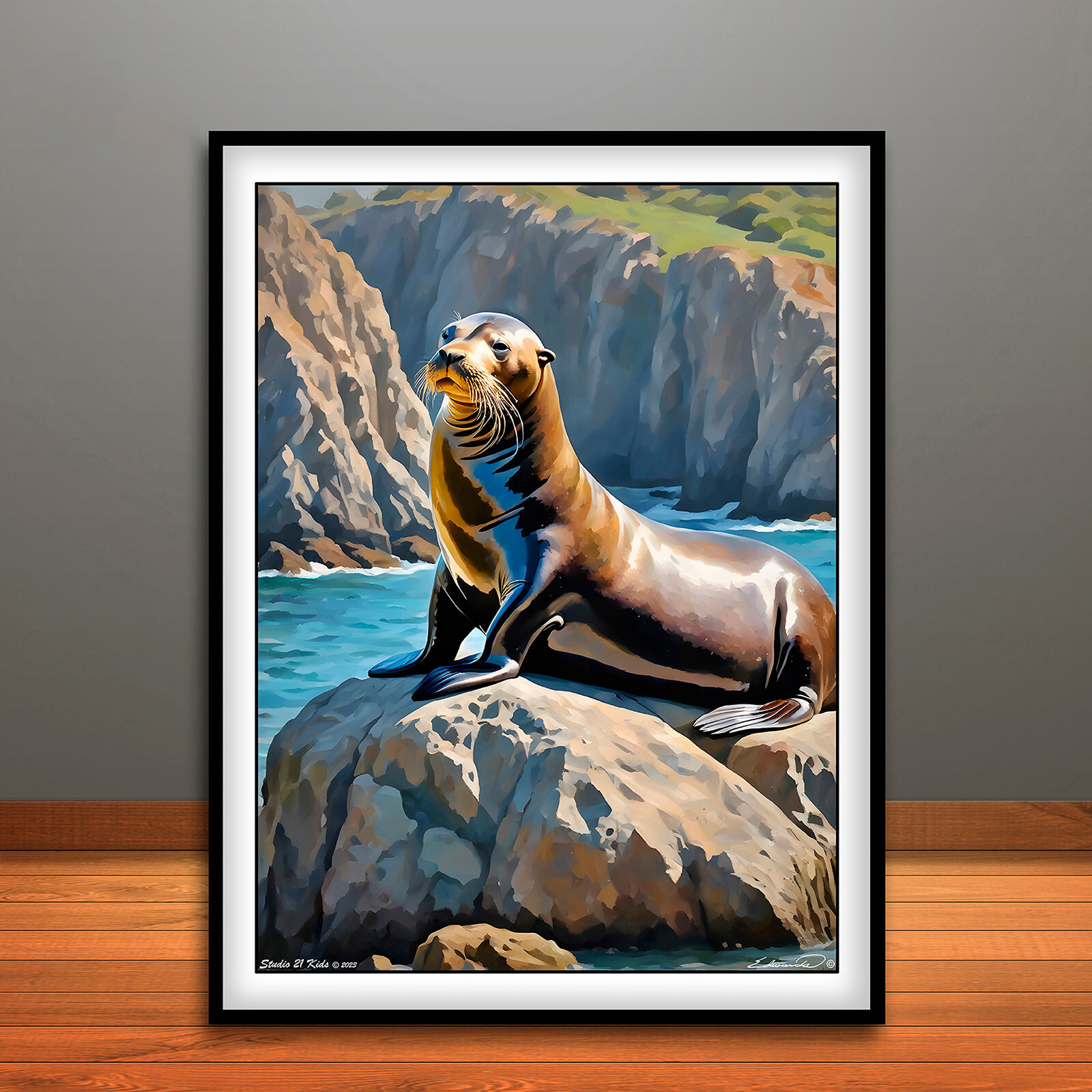 California Sea Lion Print, Poster, Marine Life Wall Art, Animal Decor ...