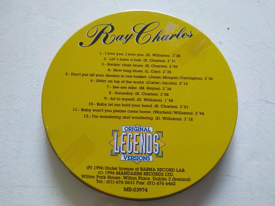 Ray Charles Original Legends 1996 Hits - CD Box Round de Metal | eBay