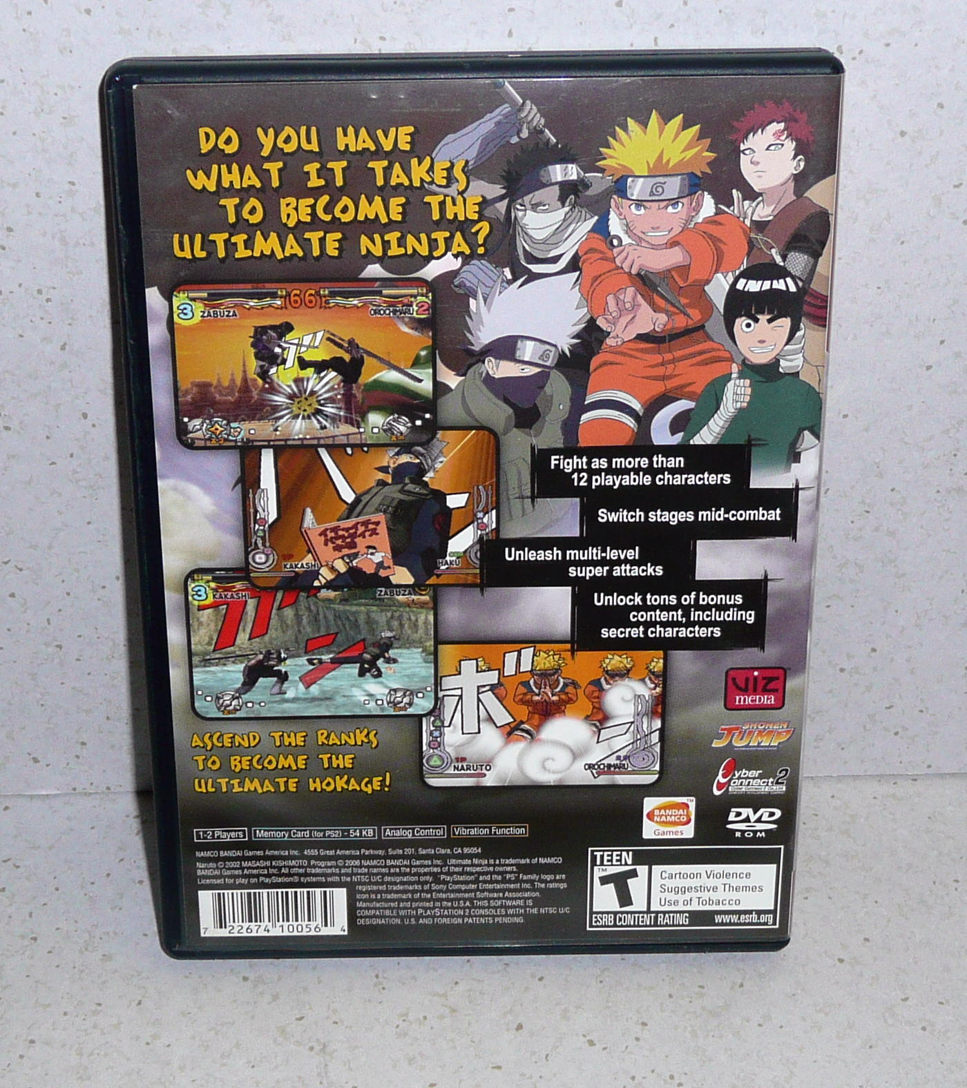 Playstation 2 PS2 Shonen Jump NARUTO Ultimate Ninja CIB Excellent ...