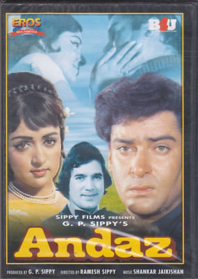 Andaz - Rajesh Khanna , Shami kapoor , hema Malini [Dvd] 1st Edition ...