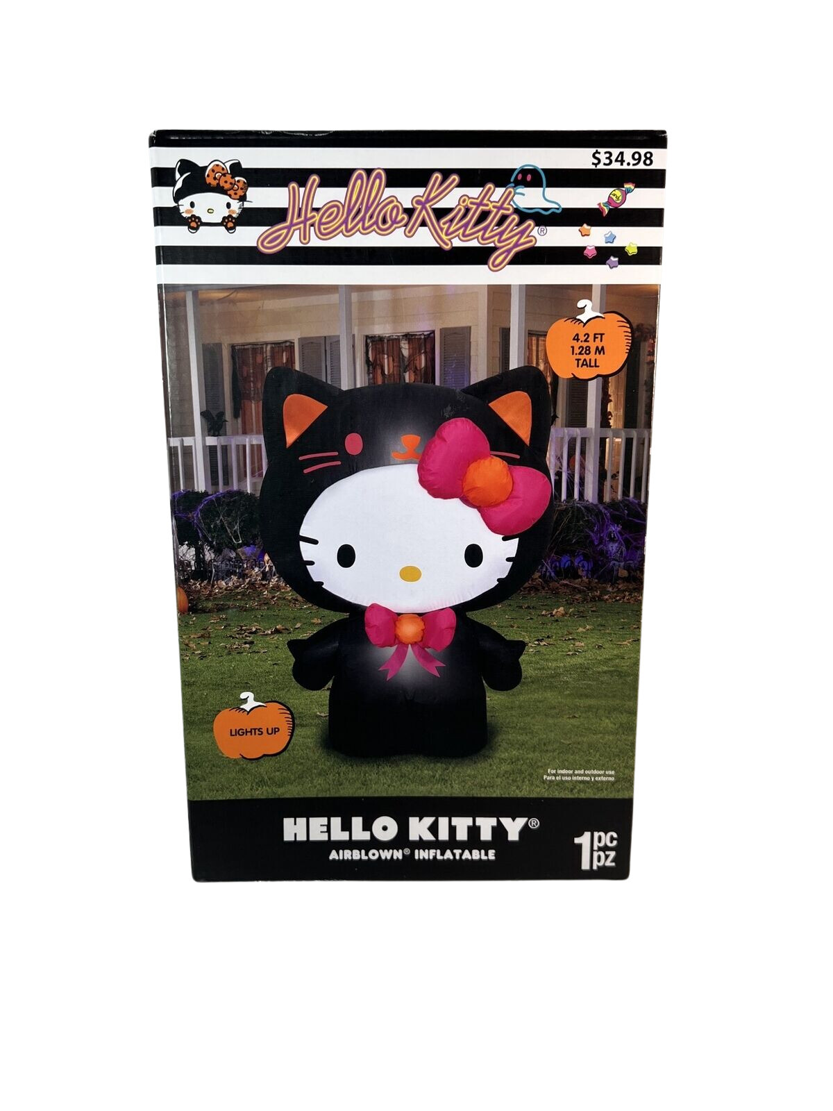 Gemmy Hello Kitty Neon Cat Airblown Halloween Inflatables for sale ...