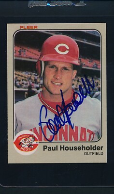 1983 Fleer #592 Paul Householder Reds Signed Auto *28074 | eBay