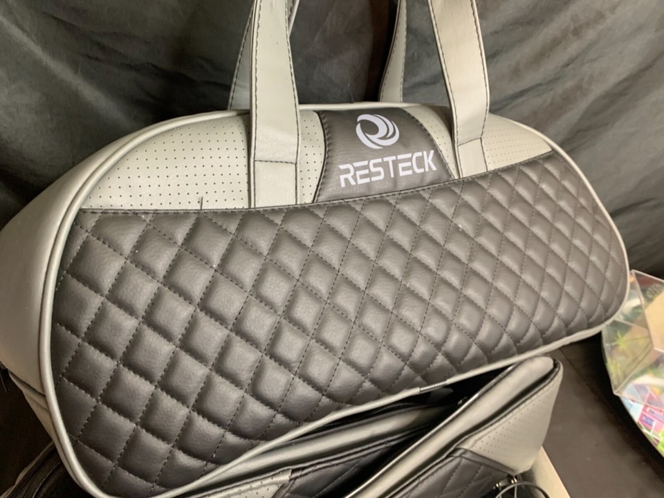 Resteck Gray Black Shiatsu Massager For Neck and Back w/ Heat + Case | eBay