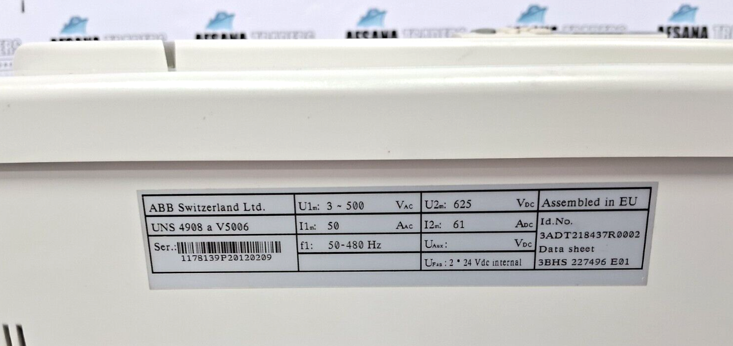 ABB | UNITROL 6000 | 6080 | A6T-O/D1M3-F40 | 3ADT218437R0002 ...