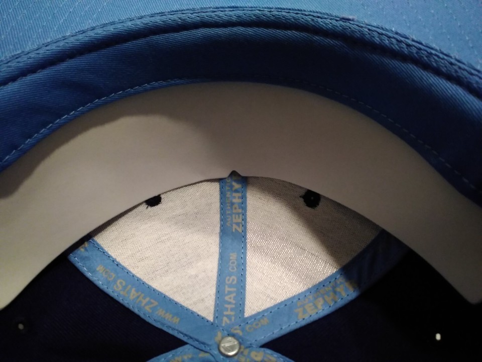 North Carolina UNC Tar Heels Blue Zephyr 7 1/2 Fitted Cap Hat VTG Rare ...