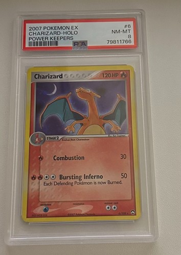 2007 Pokemon EX Power Keepers Charizard Holo 6/108 - PSA 8 Near Mint ...