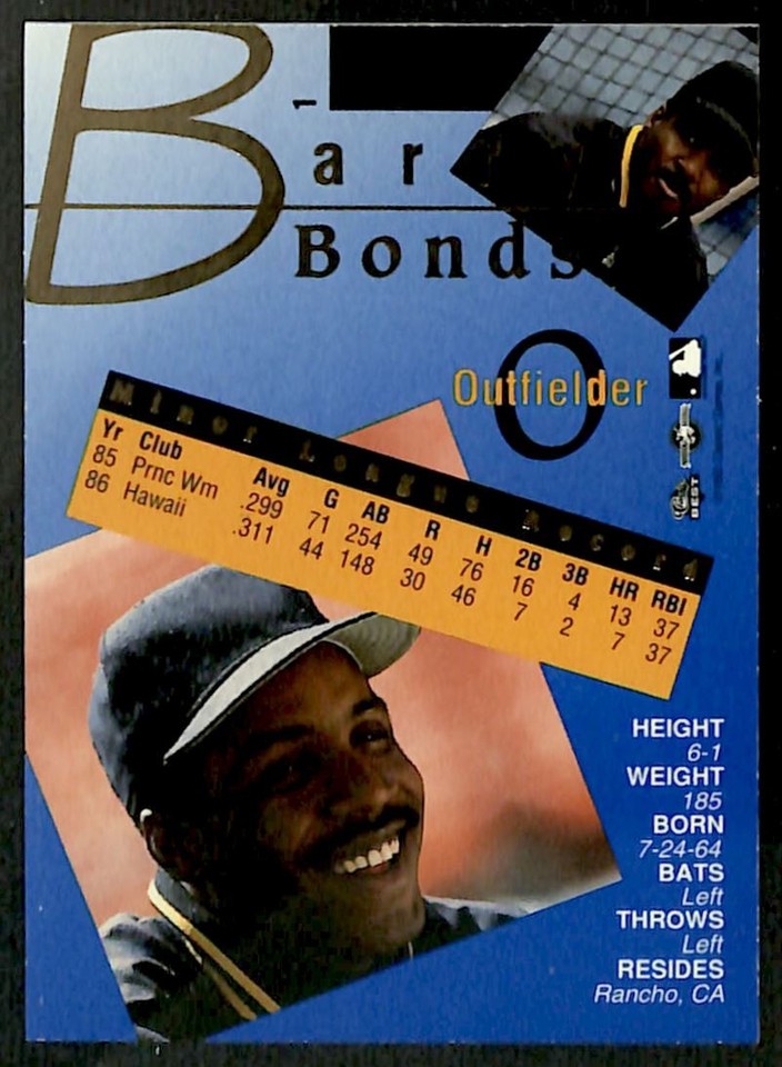 1993 Classic Best Gold #1 Barry Bonds Prince William Pirates | eBay UK